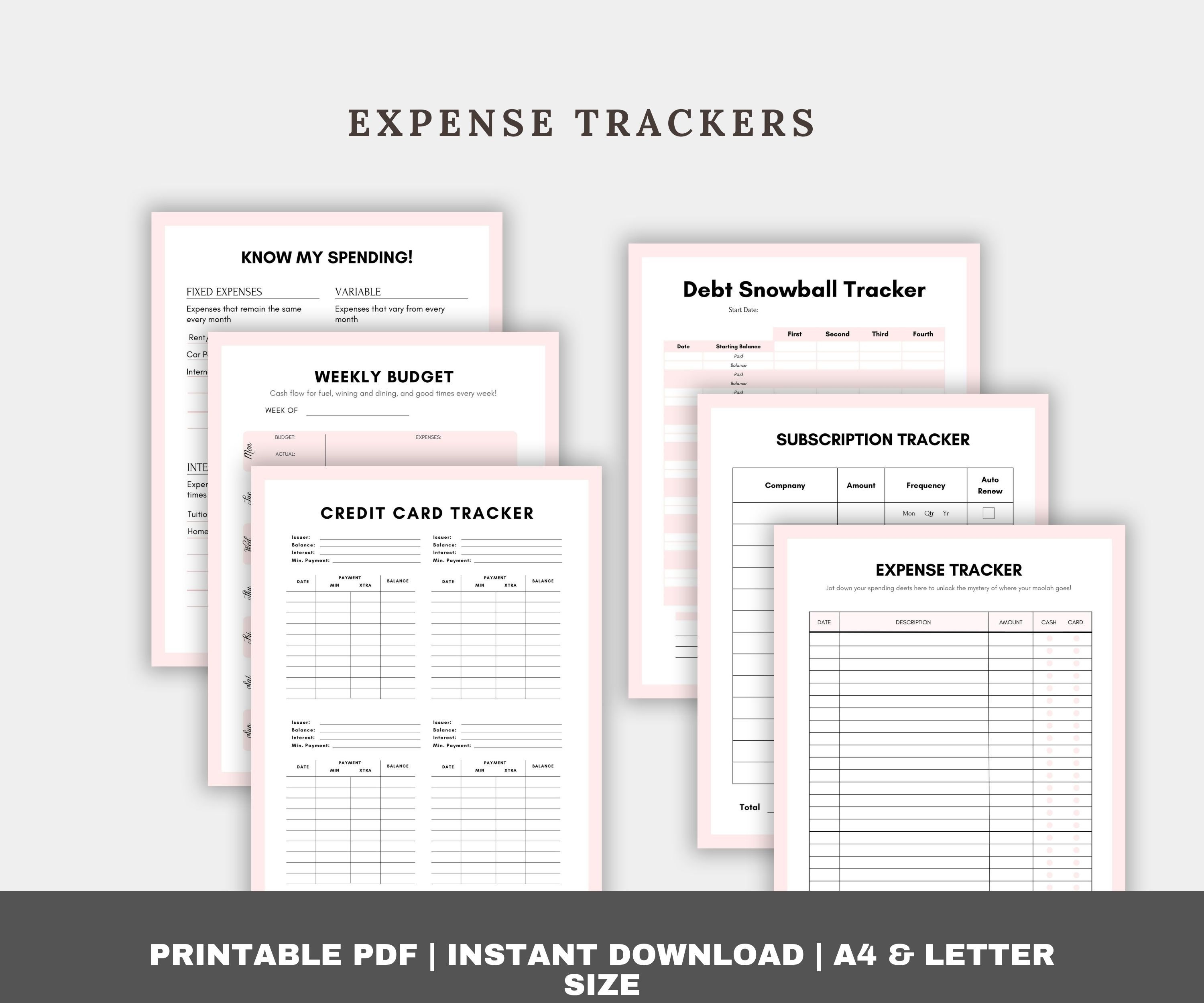 Simple Budget Planner Printable, Finance Tracker, Finance Planner ...