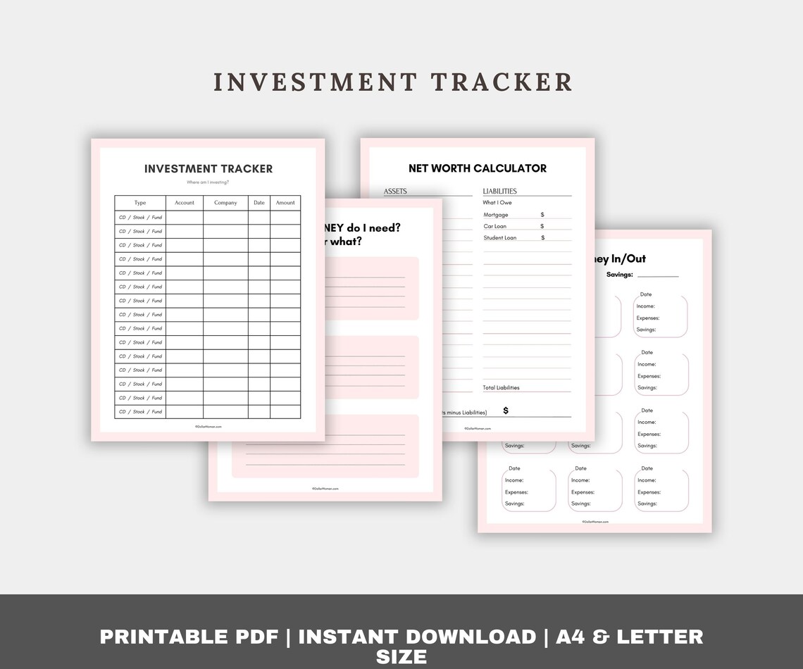 Simple Budget Planner Printable, Finance Tracker, Finance Planner ...
