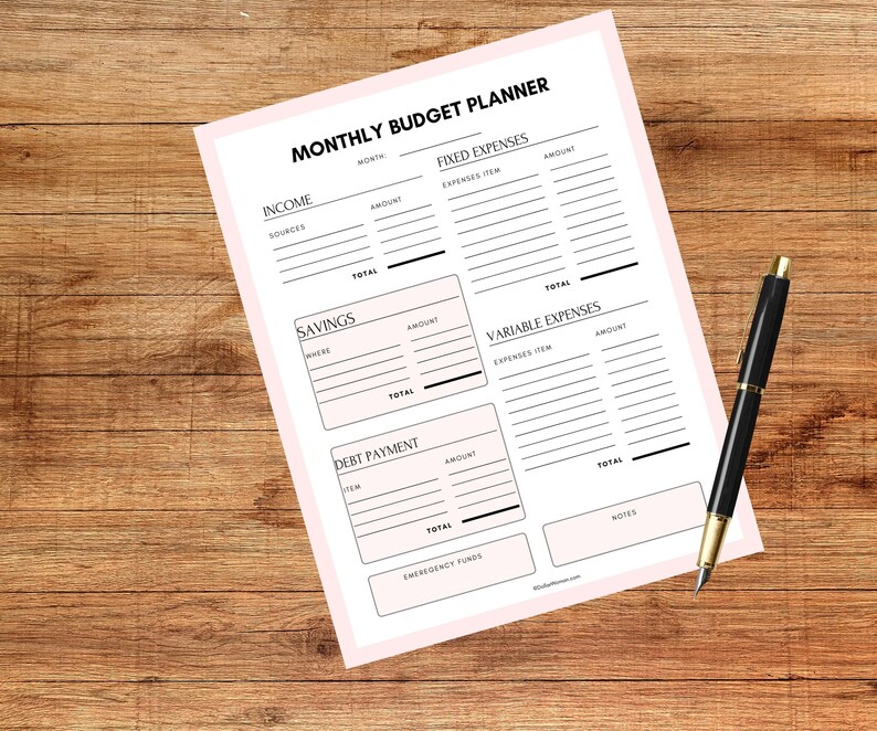 Simple Budget Planner Printable, Finance Tracker, Finance Planner ...