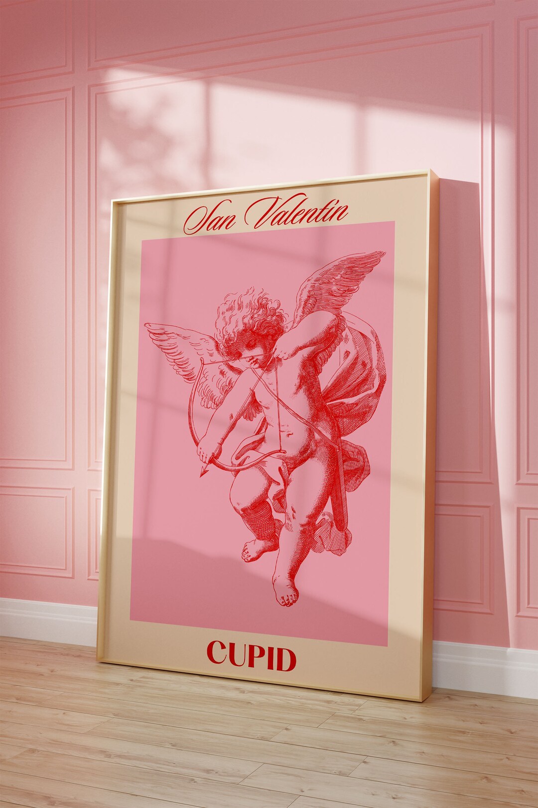 Cupid Poster, Retro Valentines Printable Wall Art, Trendy Retro Wall ...