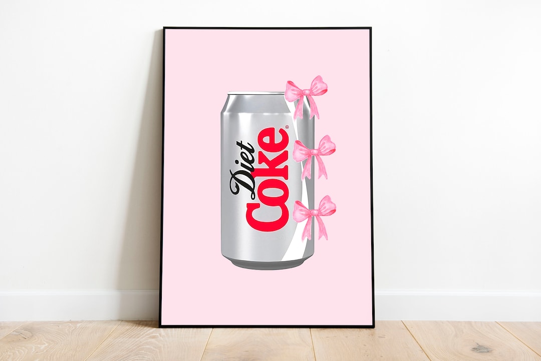 Diet Coke Poster, Diet Coke Printable Wall Art, Trendy Wall Art, Girly ...