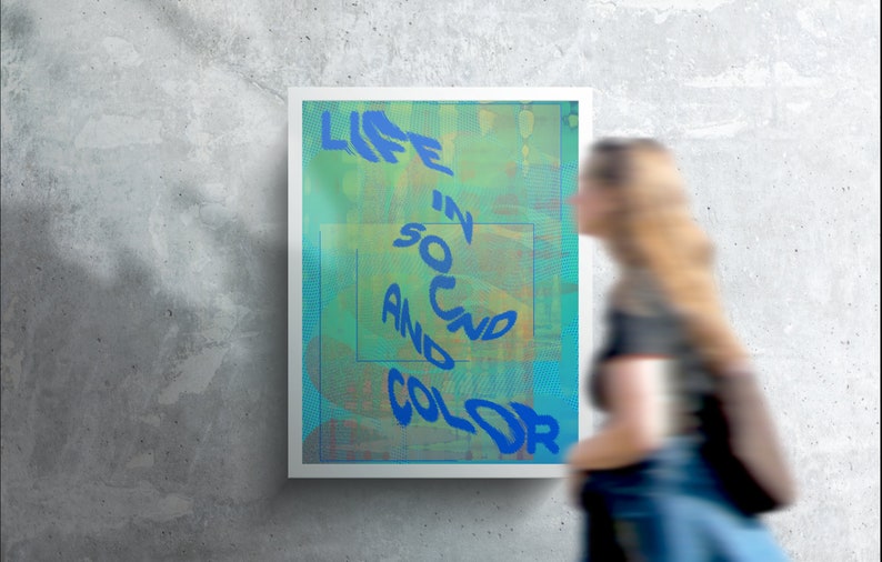 Life in Sound and Color - Psychedelic Poster Wall Art - Two Different ...