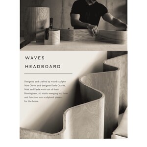 Waves Headboard- Queen - Etsy