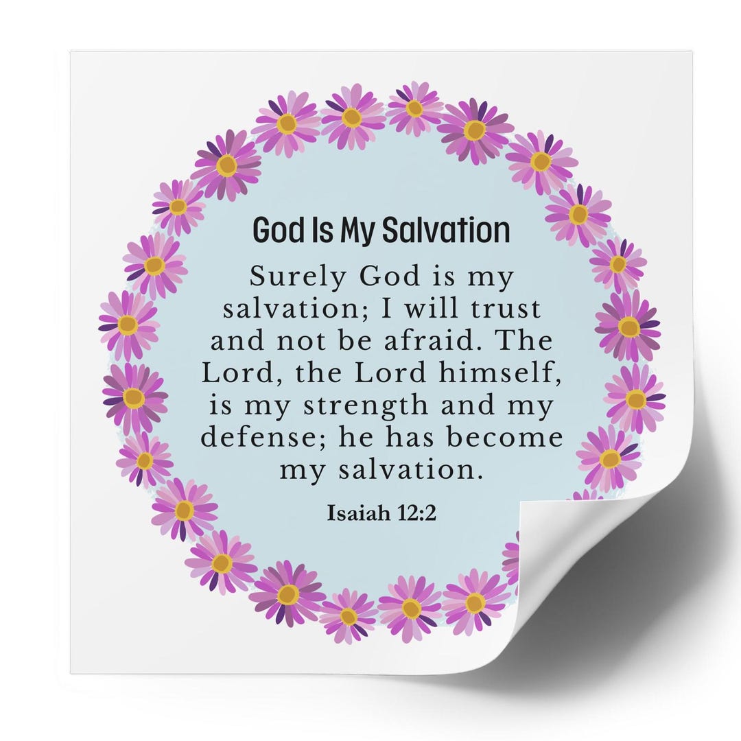 Christian Stickers, God is My Salvation Sticker, Devotional Journal ...