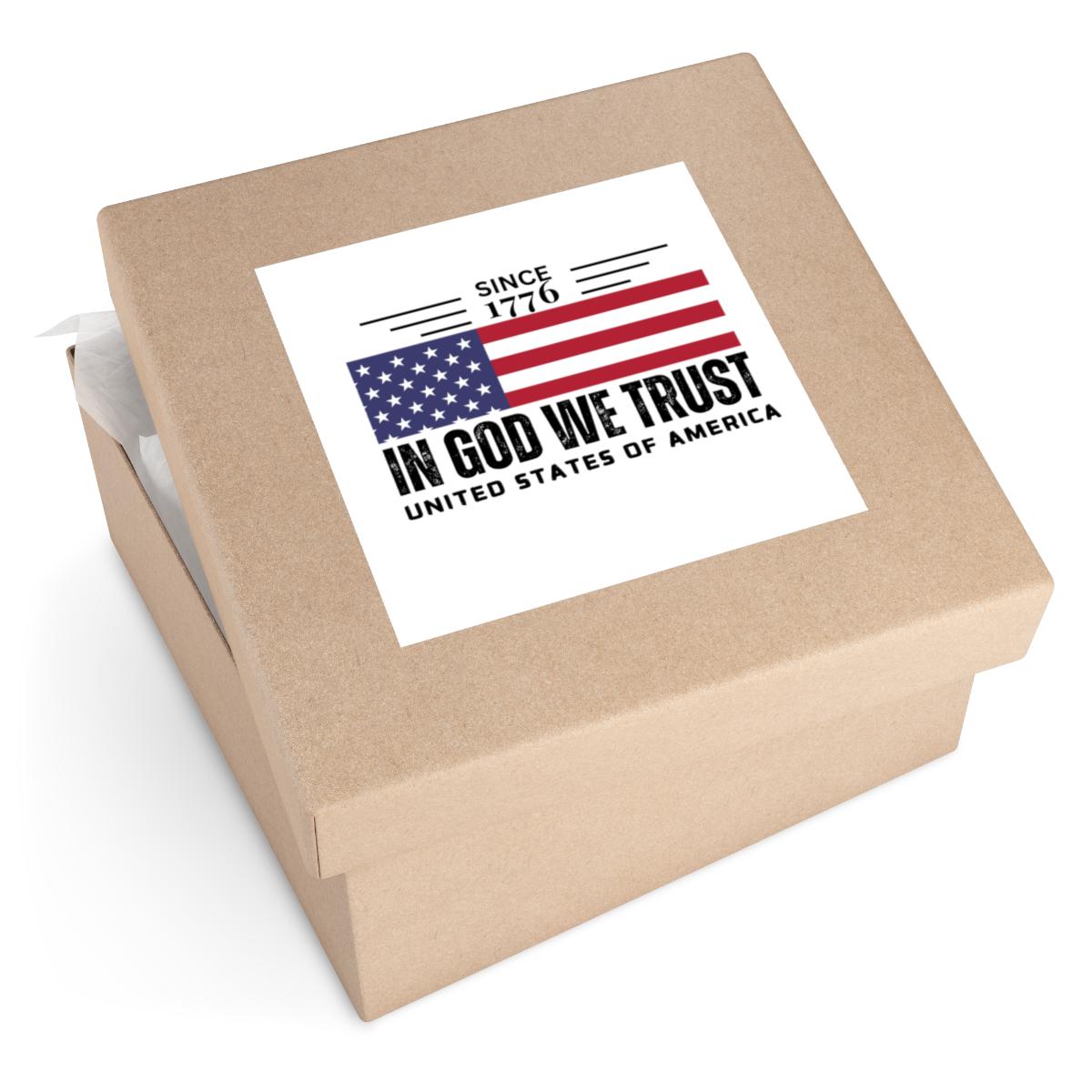Christian Stickers, in God We Trust Sticker With US Flag Sticker ...