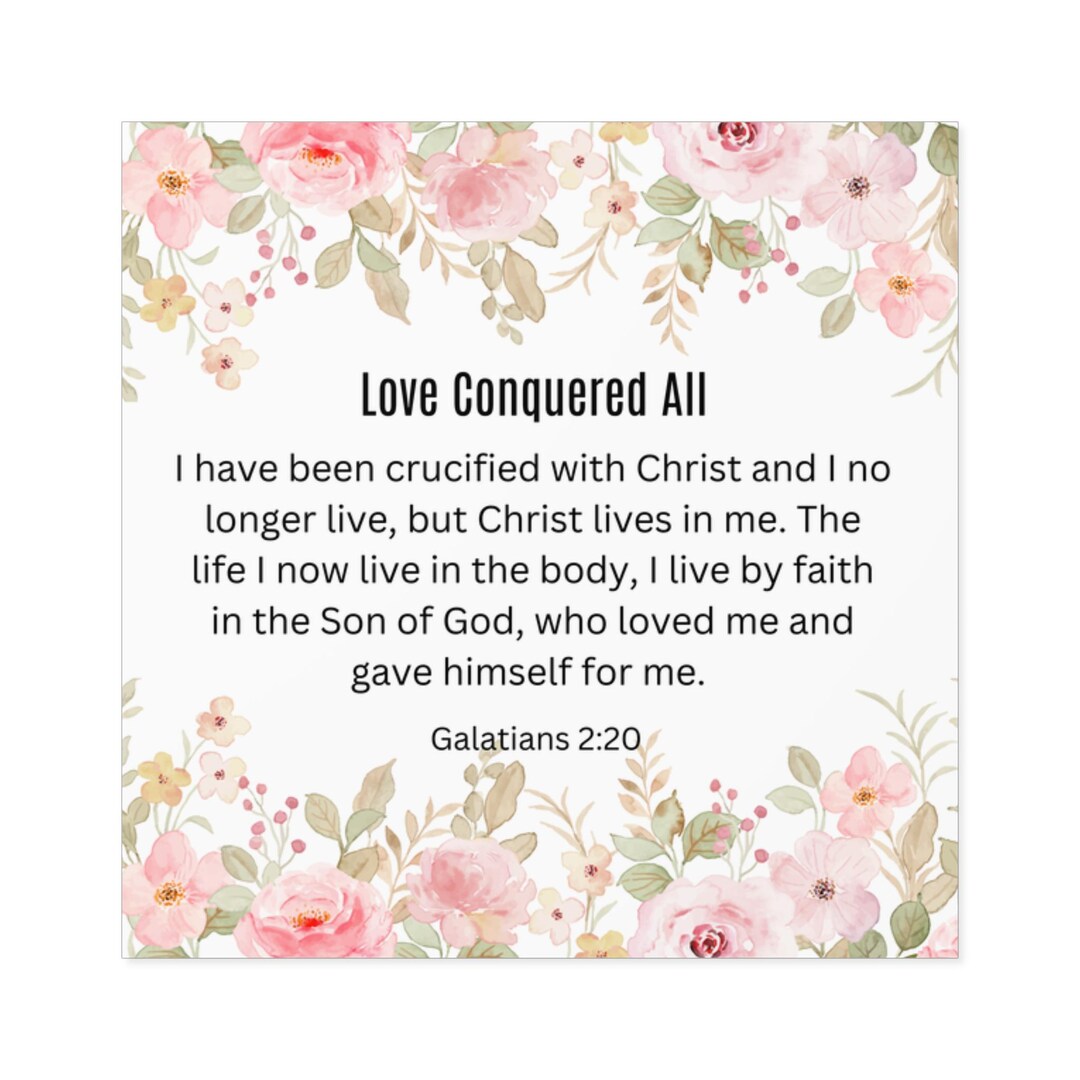 Love Conquered All Christian Sticker Bible Verse Christian Easter ...