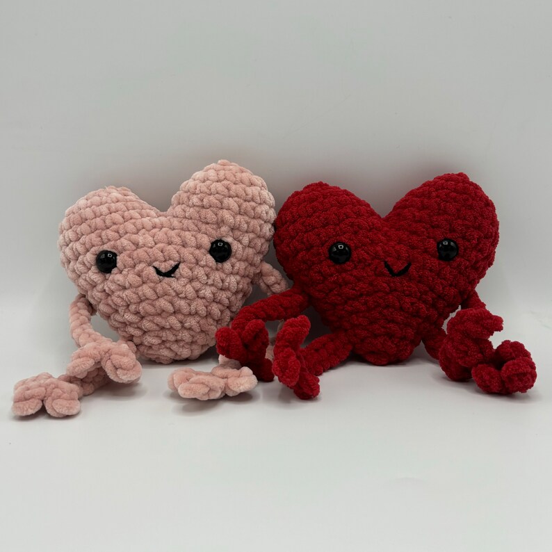 Leggy Heart Crochet Plushie - Etsy