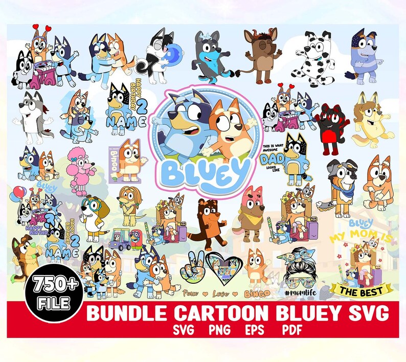 Bluey Svg, Bluey SVG Files, Bluey Png, Bluey Party, Svg Files, Svg Png ...