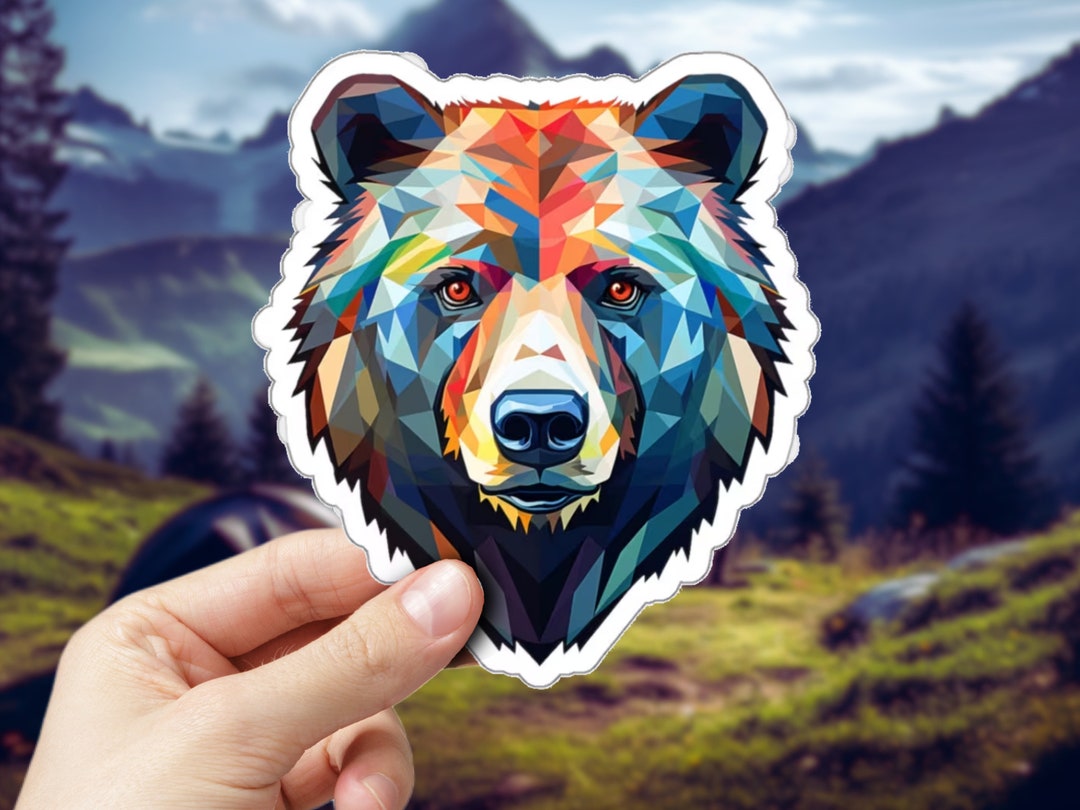 Artful Bear Sticker Naturalism Animated Animal Sticker - Etsy