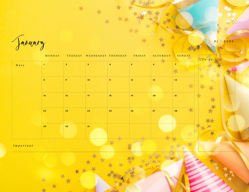 2024 Printable Calendar Templates January-april - Etsy