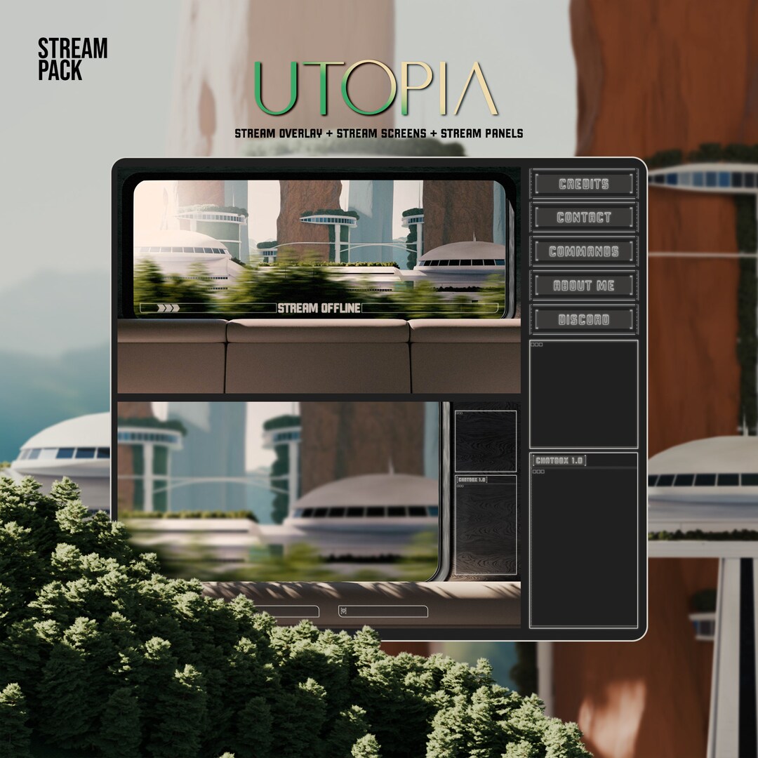 Utopia Stream Pack - Animated Stream Screens, Static Stream Overlay ...