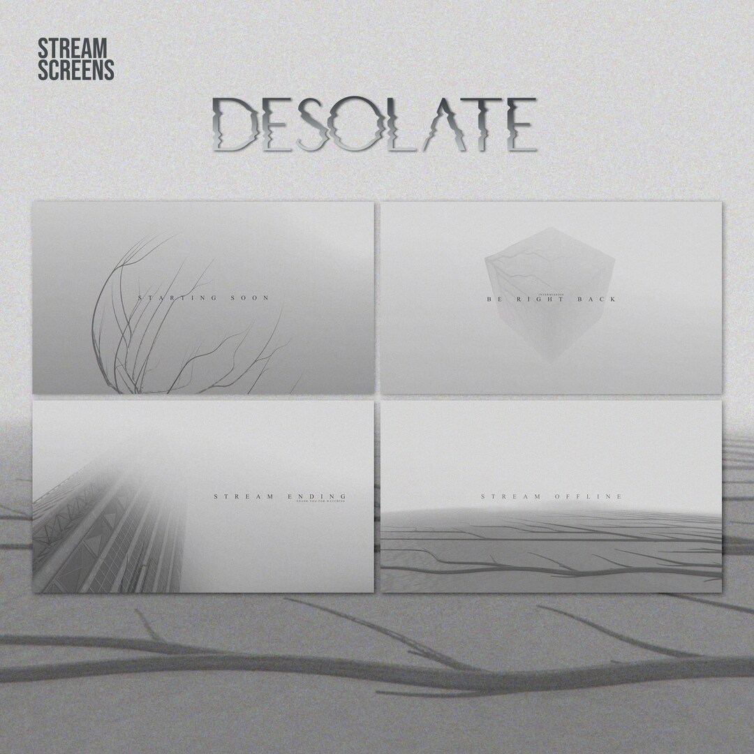 Desolate - Animated Stream Screen - Eerie, Dark, Minimal, Horror ...