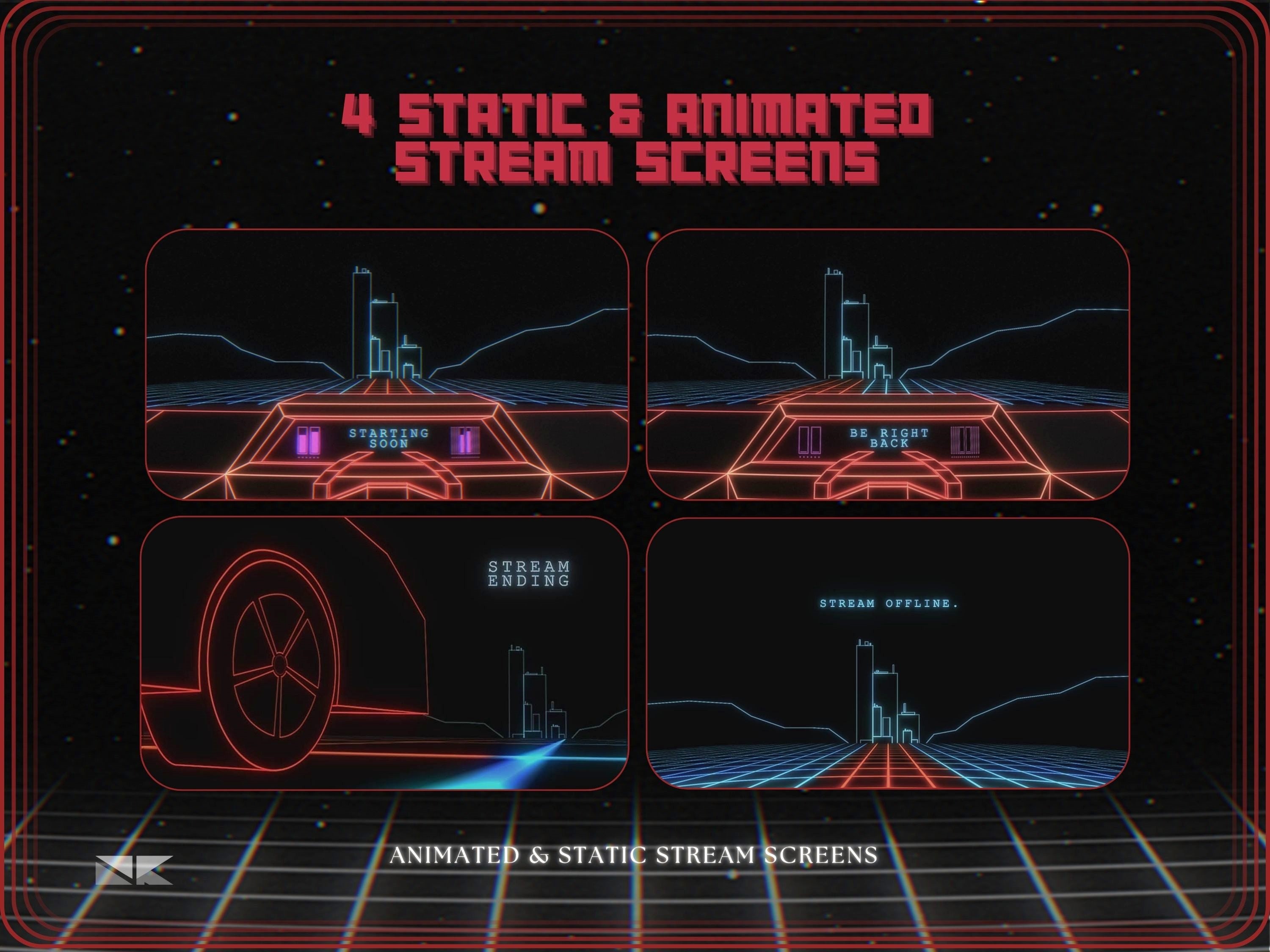 Retro Sci-fi Complete Stream Pack - Futuristic, Retro, Synthwave Style ...