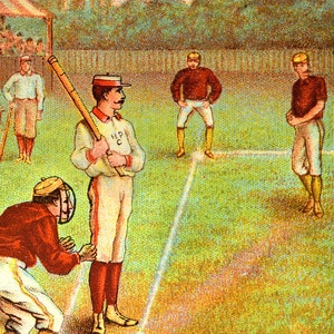 1880s Victorian Baseball Poster - Etsy
