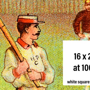 1880s Victorian Baseball Poster - Etsy