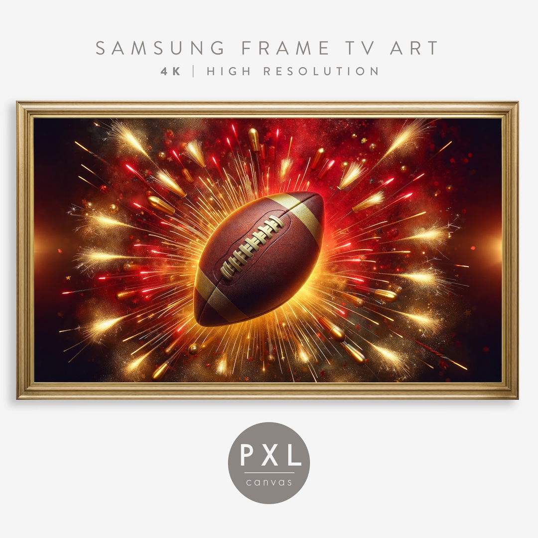 Samsung Frame TV Art Super Bowl | Frame TV Art Football | Chiefs Frame ...