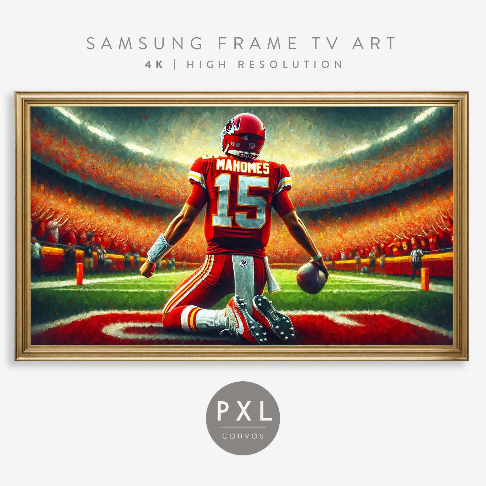 Samsung Frame TV Art Super Bowl | Frame TV Art Football | Chiefs Frame ...