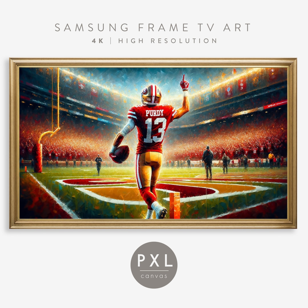 Samsung Frame TV Art Super Bowl | Frame TV Art Football | 49ers Frame ...
