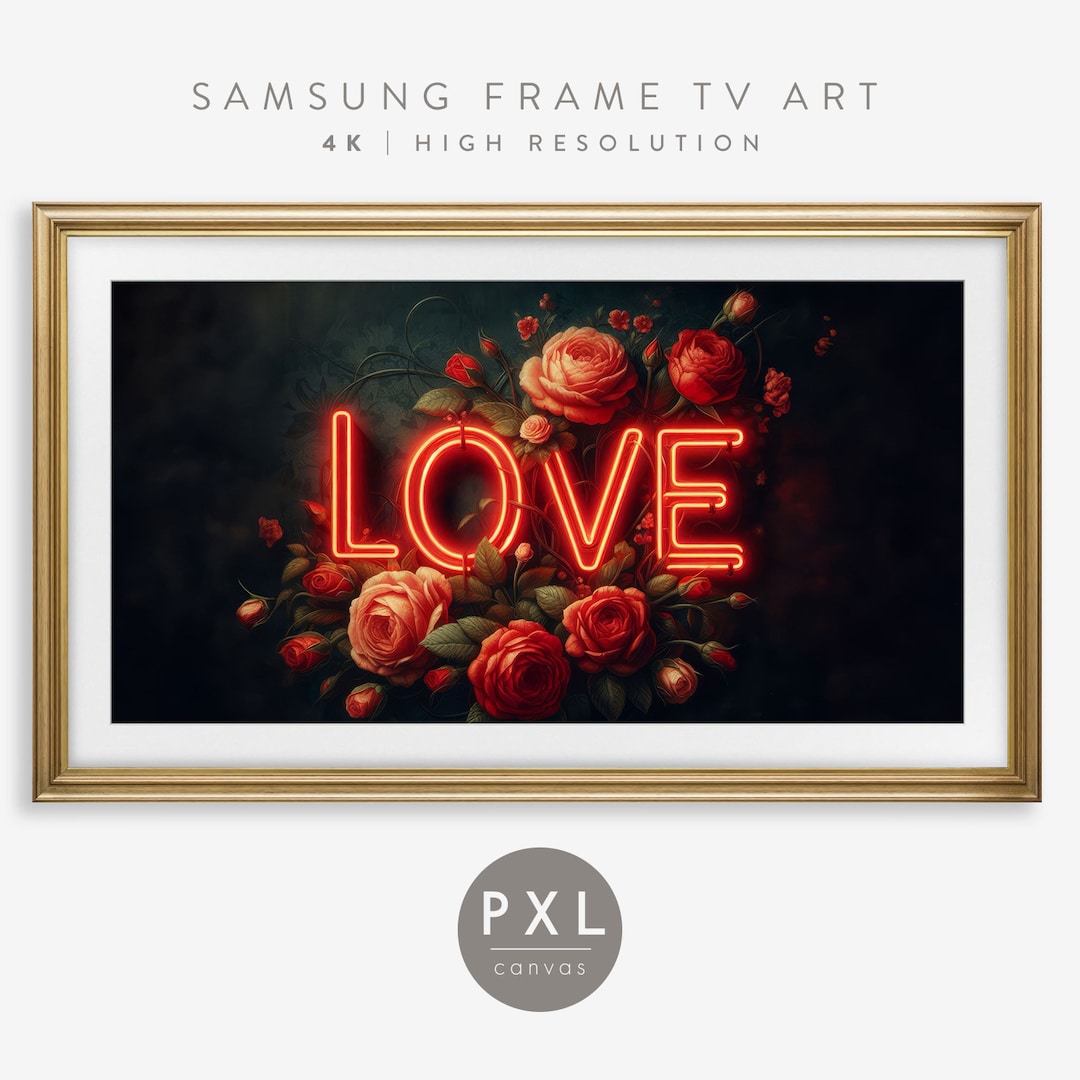 Samsung Frame TV Art Neon Love Valentine's | Frame TV Art Valentine's ...