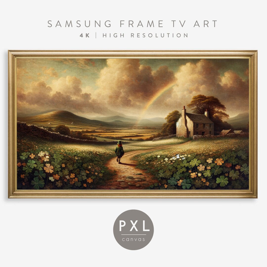 Samsung Frame TV Art St Patrick's Day Shamrocks | Frame TV Art St ...