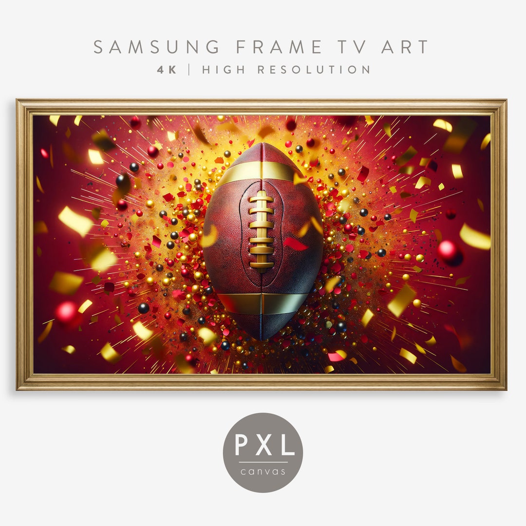 Samsung Frame TV Art Super Bowl | Frame TV Art Football | Chiefs Frame ...