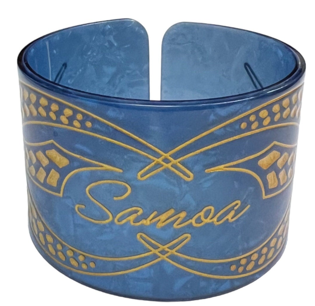 Samoan/hawaiian Style Faux Turtle Shell Bracelet - 5.0 Cm Wide - SAMOA ...