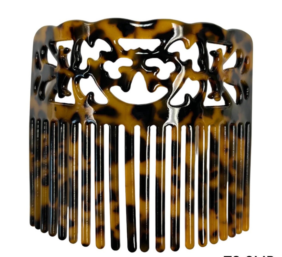 Samoan Hawaiian Faux Turtle Shell Comb - Cut-out Design - Etsy