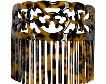 Samoan Hawaiian Faux Turtle Shell Comb - Turtle & Plumeria Design - Etsy