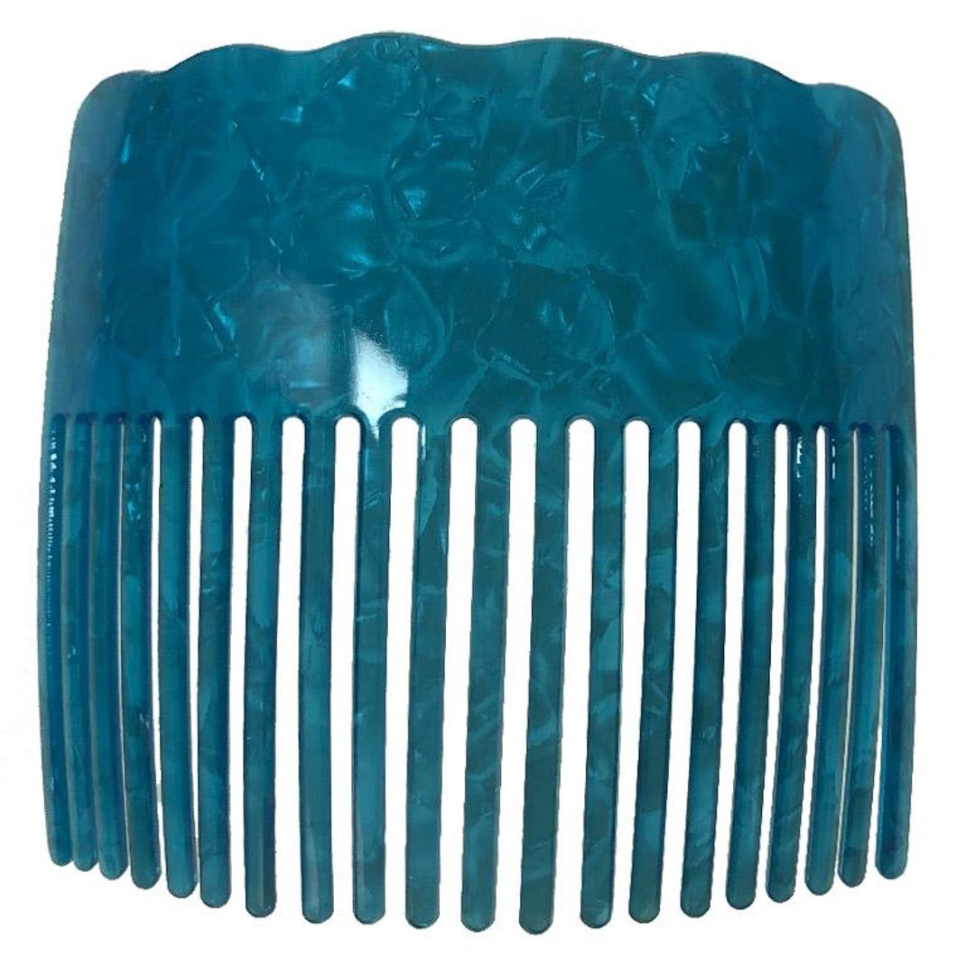 Samoan Hawaiian Faux Turtle Shell Comb - Plain - BLUE - Etsy