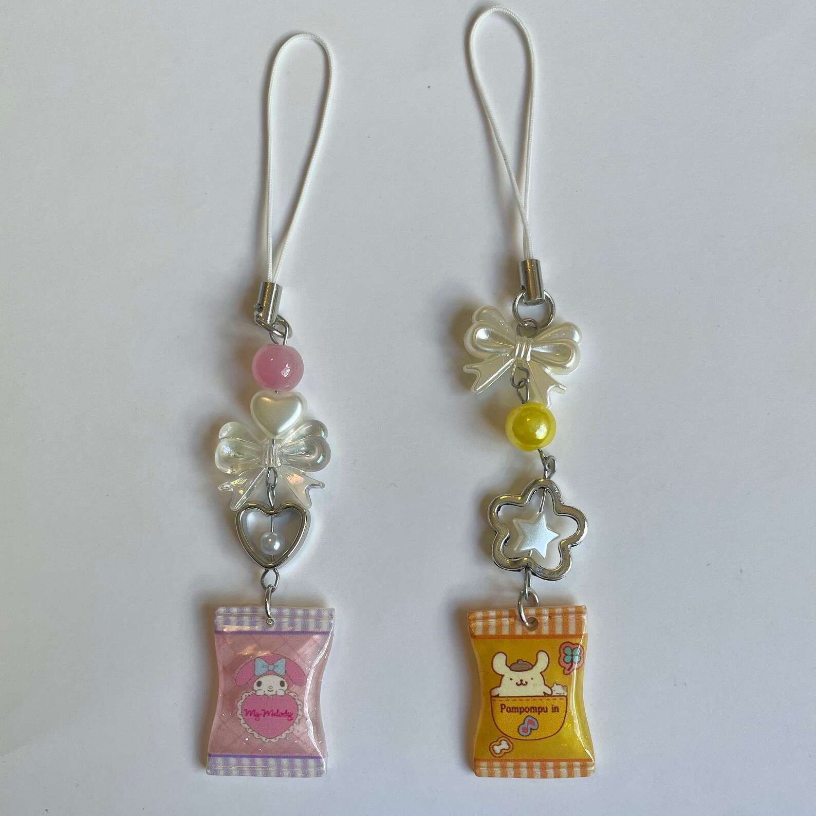 Sanrio Snack Phone Charm Pompompurin, My Melody, Hello Kitty. Kawaii ...