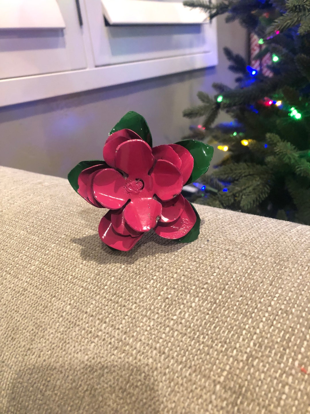 Pink Metal Flower - Etsy