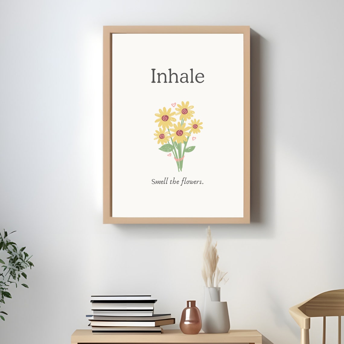 Inhale Exhale Printable Poster, Wall Print Therapy Office Decor ...