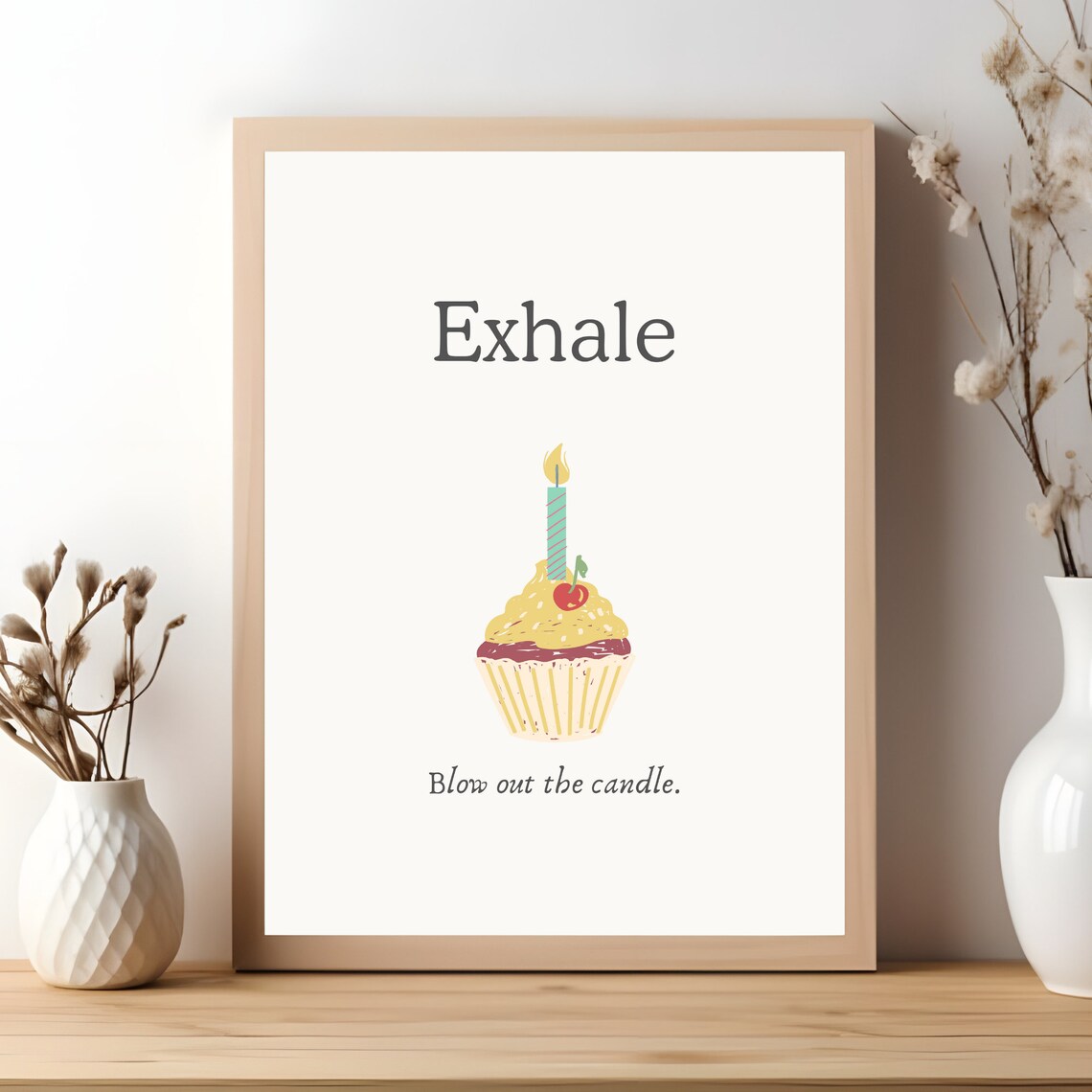 Inhale Exhale Printable Poster, Wall Print Therapy Office Decor ...