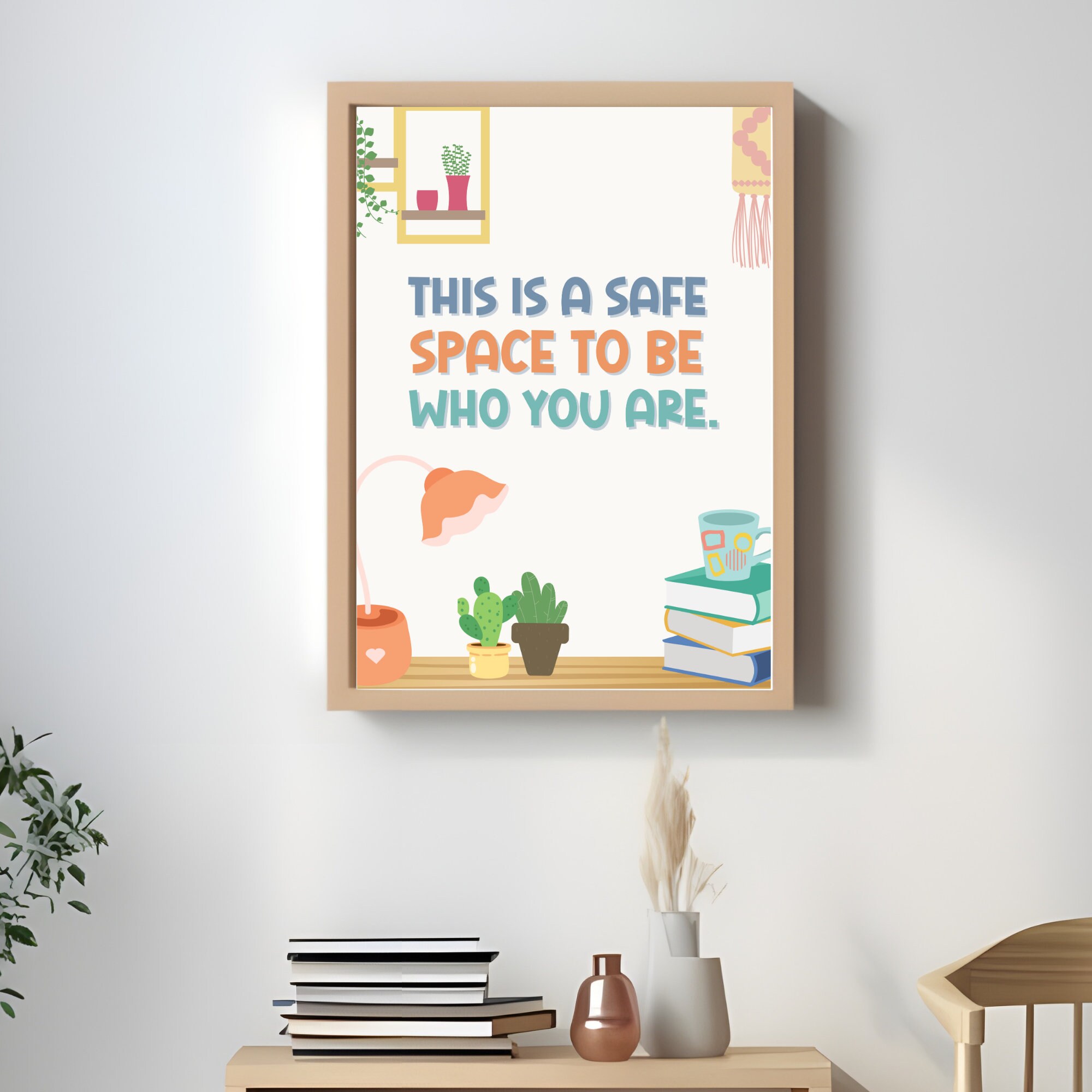 This is a Safe Space to Be Who You Are Printable Poster, Wall Print ...