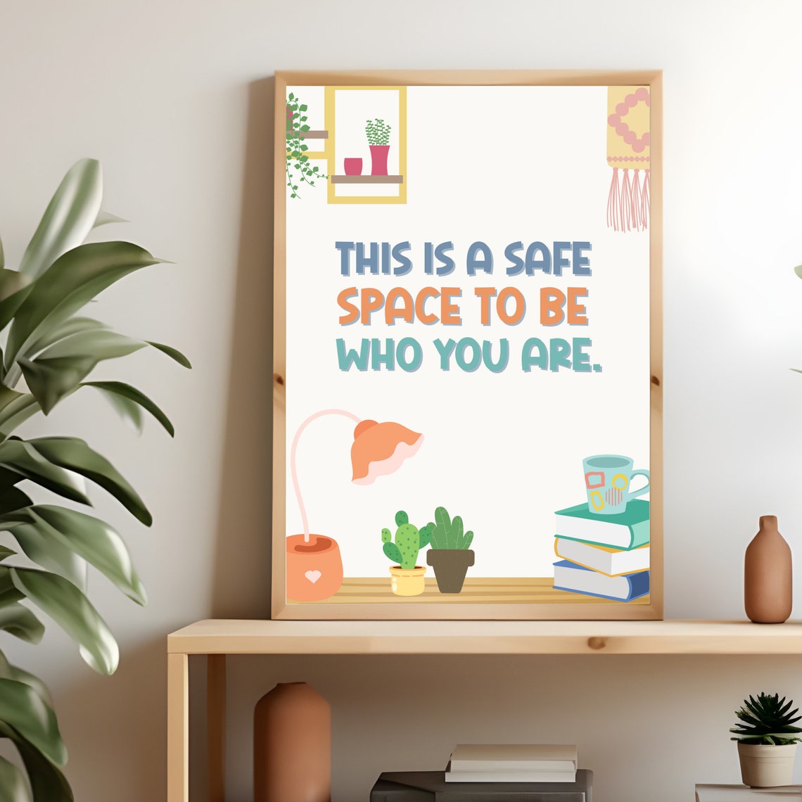 This is a Safe Space to Be Who You Are Printable Poster, Wall Print ...