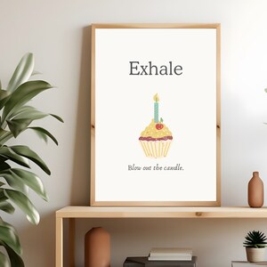 Inhale Exhale Printable Poster, Wall Print Therapy Office Decor ...