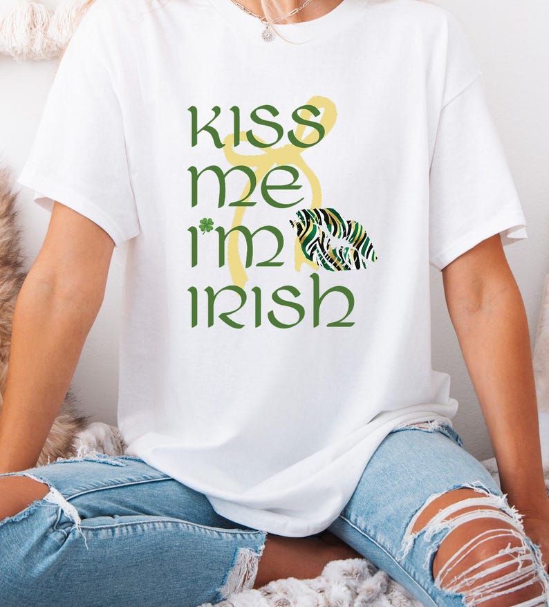 St Patricks Kiss Me I'm Irish PNG Clipart - St Patricks Day Coquette ...