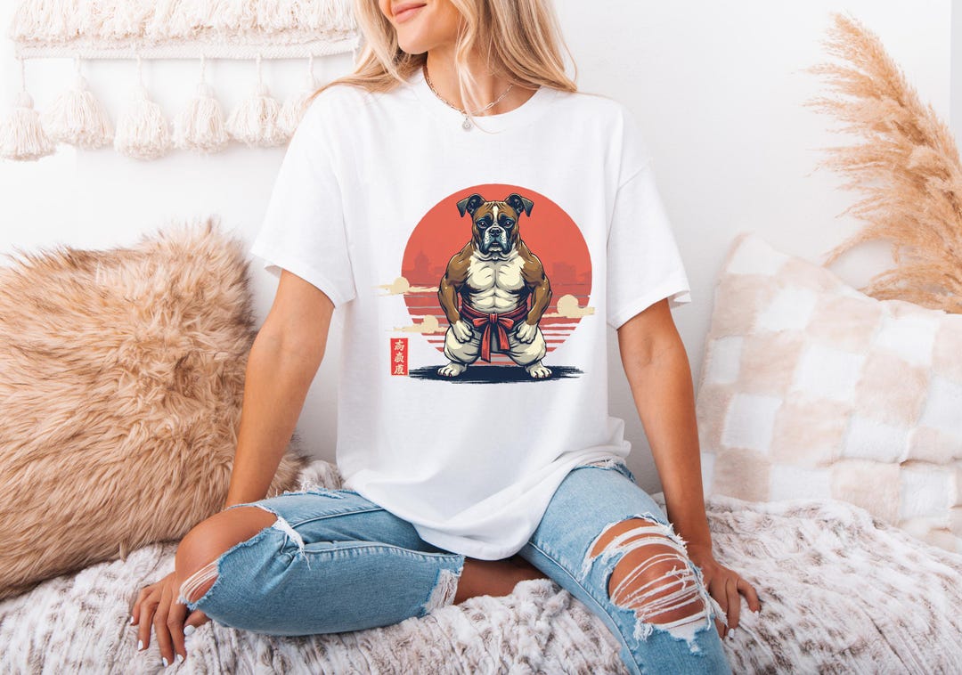 SUMO BOXER DOG T-shirt Anime Dog Sumo Wrestler Shirt Japanese Dog Tee ...