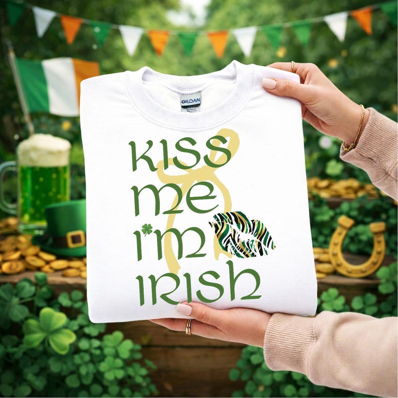 St Patricks Kiss Me I'm Irish PNG Clipart - St Patricks Day Coquette ...