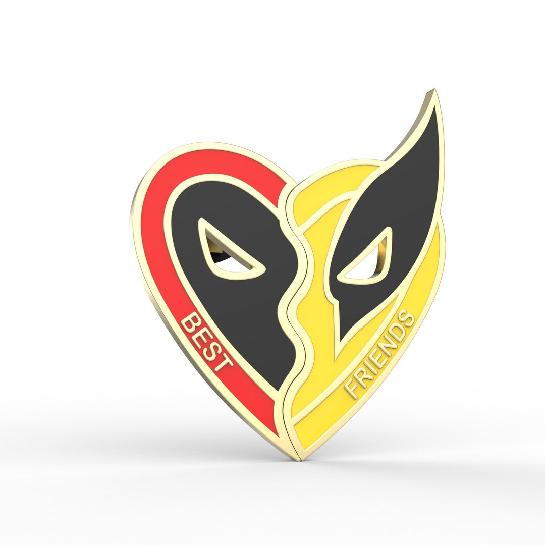 Deadpool Best Friends Brass Lapel Pin - Etsy