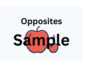 Opposites 75 Printable Flashcards - Etsy