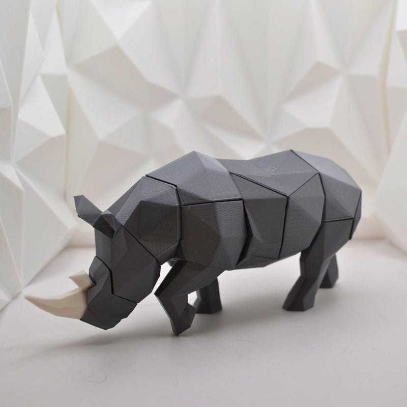 Rhino Print - Etsy