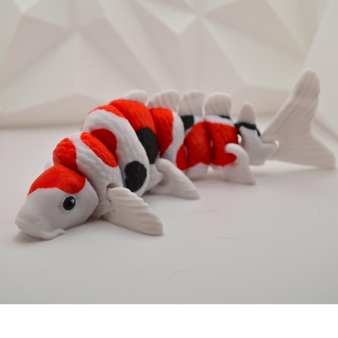 Flexi Articulated Koi Fish – 3D Printed Poseable Fidget Toy | Japanese ...