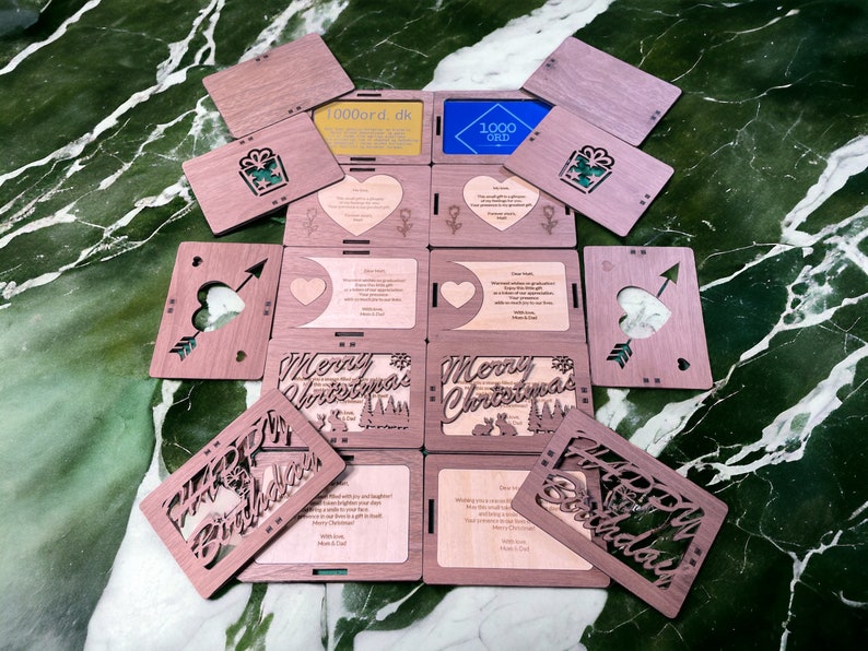 Gift Card Holder Laser Cut Files, Gift Card SVG, Christmas Card ...