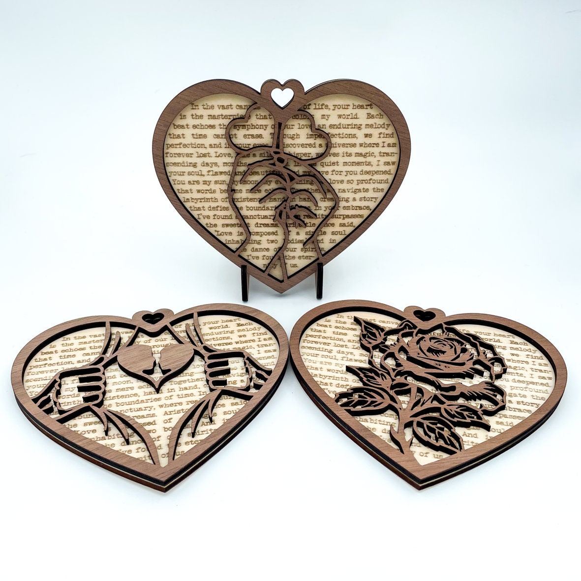 Valentines Hearts Laser Cut Files, Valentine SVG, Card, Valentine Gift ...