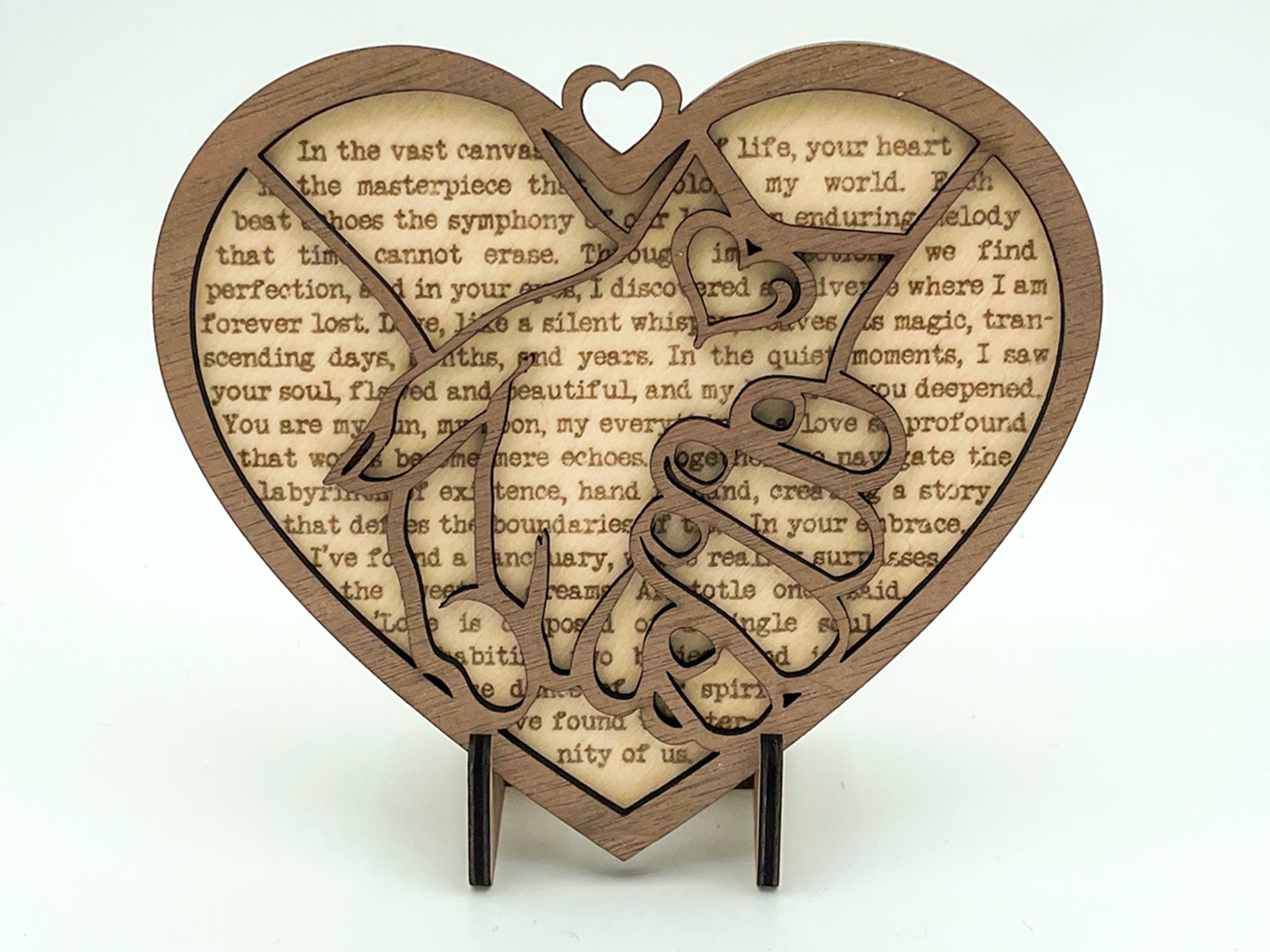 Valentines Heart & Hands Laser Cut Files, Valentine SVG, Card ...