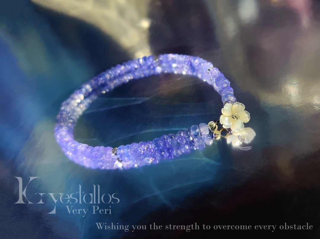 Tanzanite Bracelet Violet Periwinkle December Birthstone Sagittarius ...