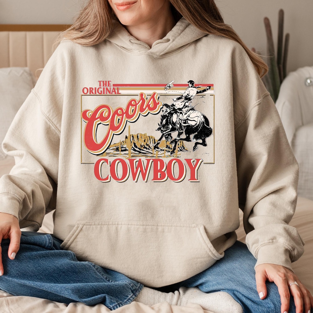 Coors Original Cowboy Heather Colors Sweatshirt, Rodeo Sweater ...