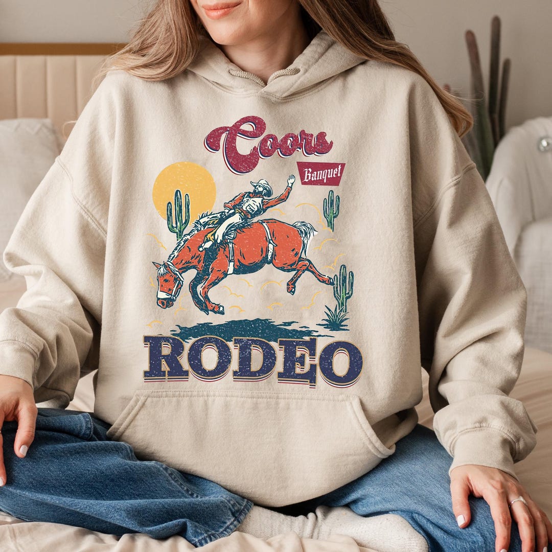 Coors Rodeo Sweatshirt, Western 90s Cowboy Hoodie, Retro Rodeo Outfit ...