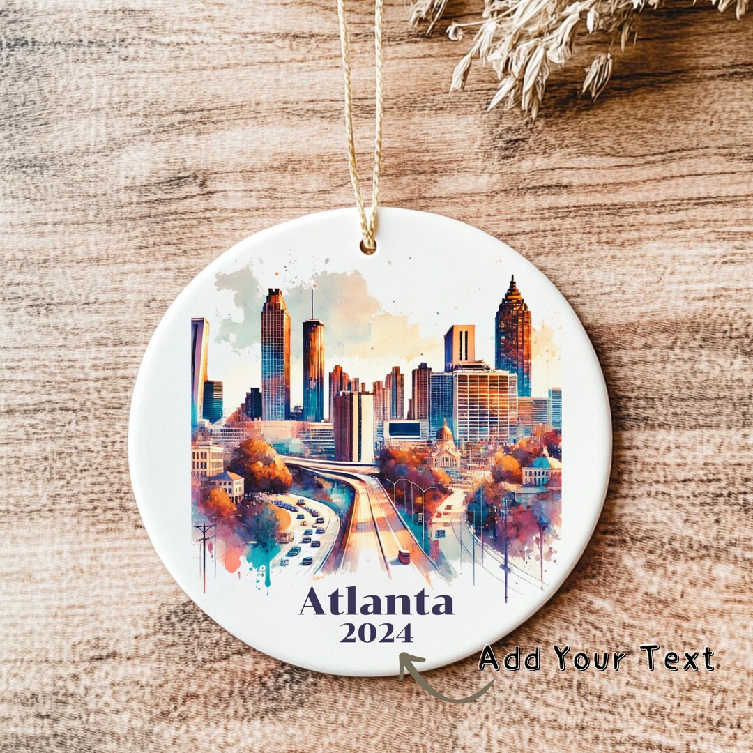 Atlanta Ornament Personalized - Custom Atlanta Skyline & Coca-cola ...